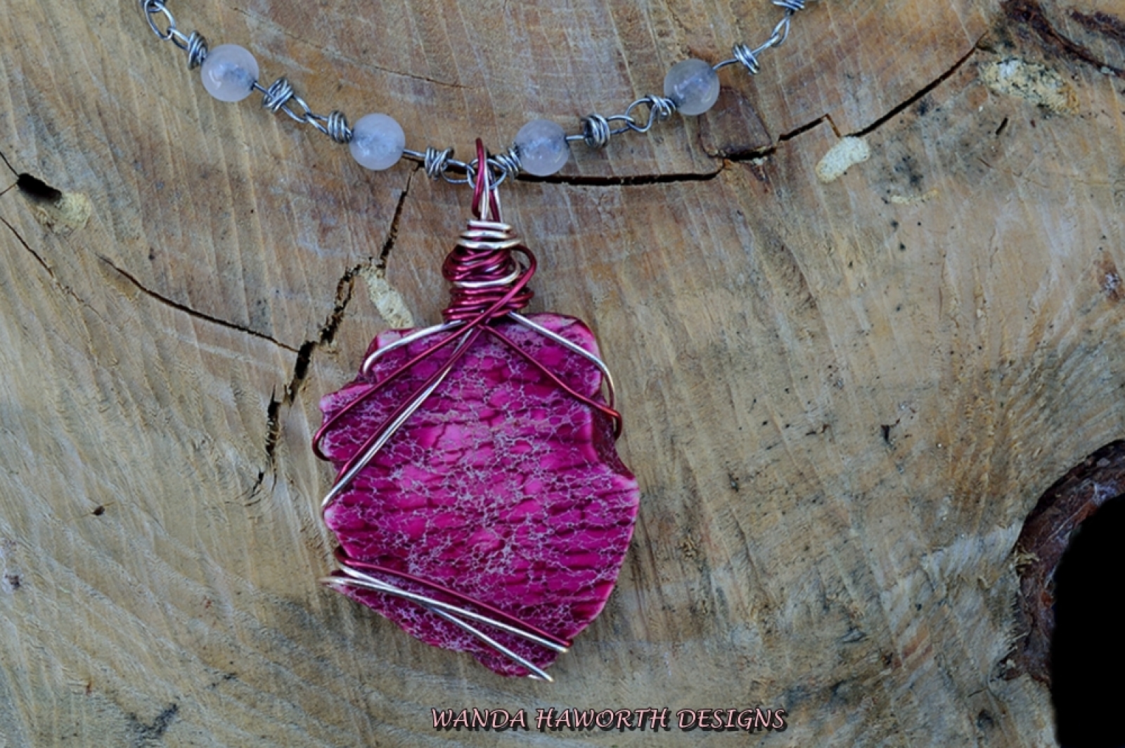 Royal Imperial Pink Jasper Pendant , | Wanda Haworth Designs